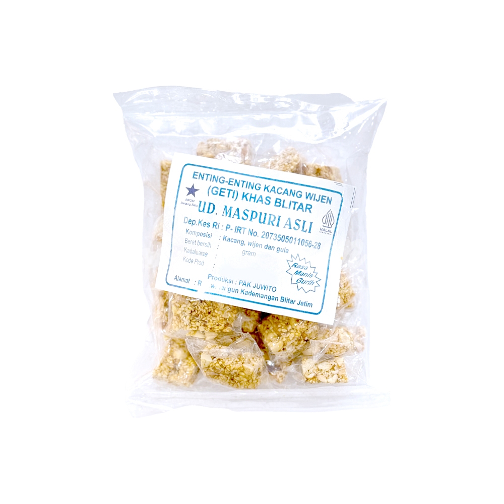 Jual Maspuri Enting-enting Kacang Wijen Khas Blitar | Shopee Indonesia