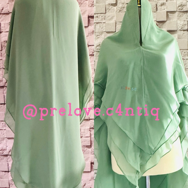 Jual prelove Khimar warna hijau muda 100% original sisesa | Shopee ...
