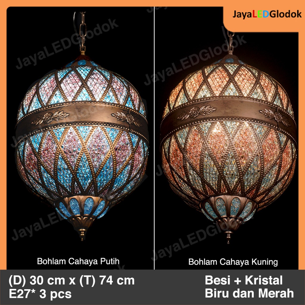 Jual Lampu Gantung Klasik Ruang Tamu Antik Timur Tengah Maroko Mesjid ...
