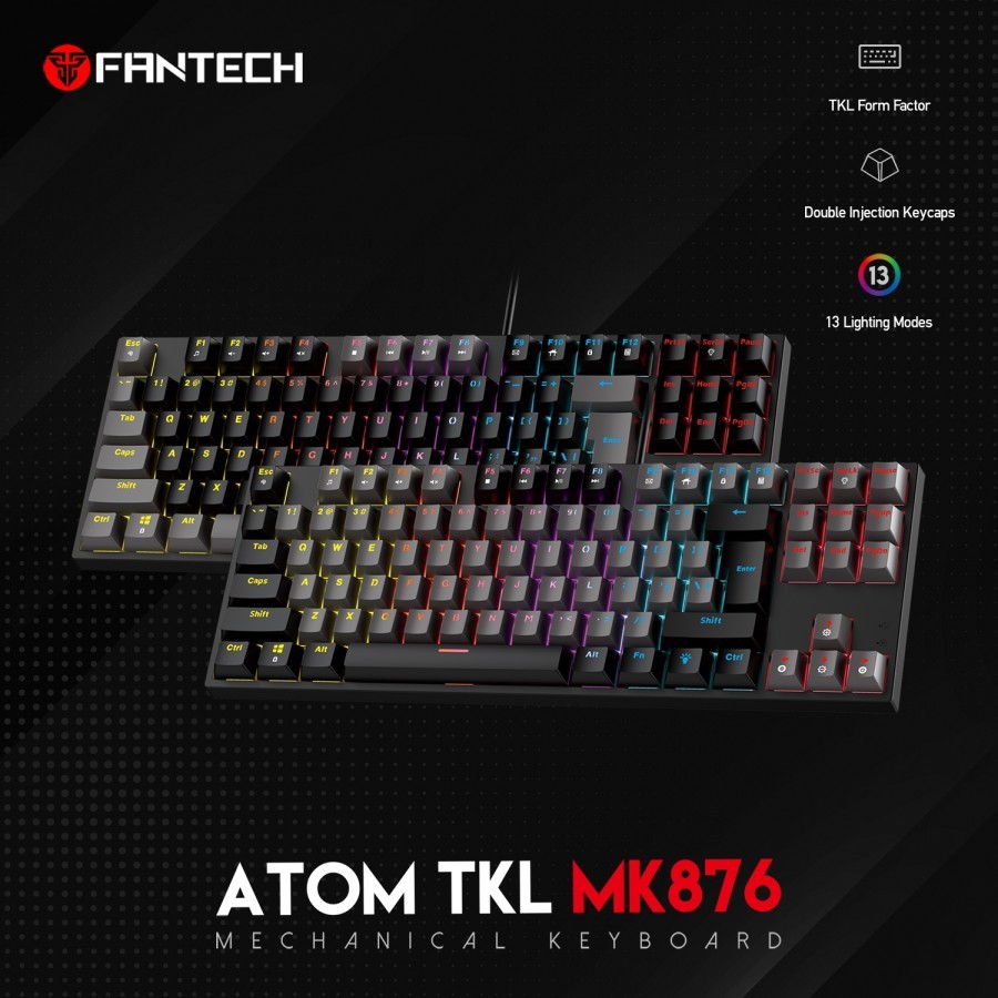Jual Fantech MK876 ATOM Mechanical TKL RGB Gaming Keyboard 87 keys | Shopee Indonesia