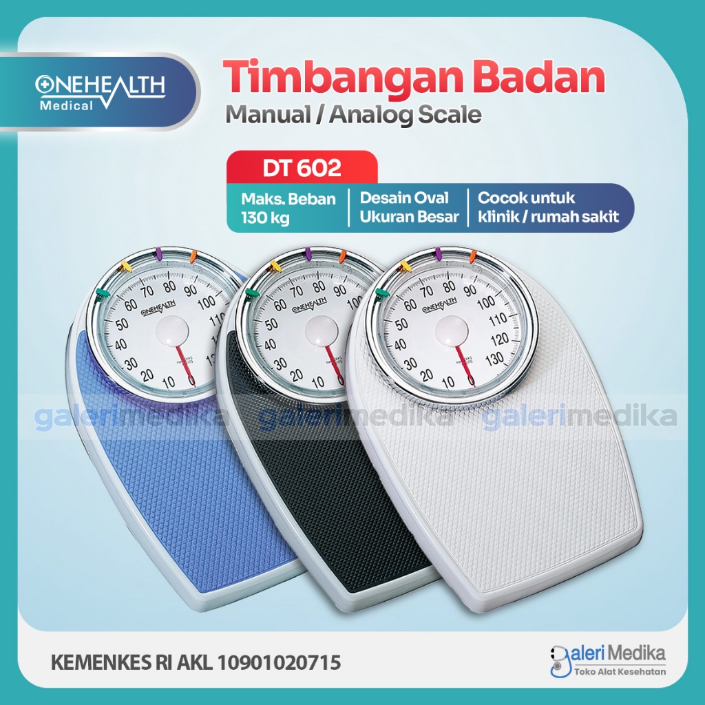 Jual Timbangan Badan Manual OneHealth DT602 130kg - Alat Ukur Berat ...