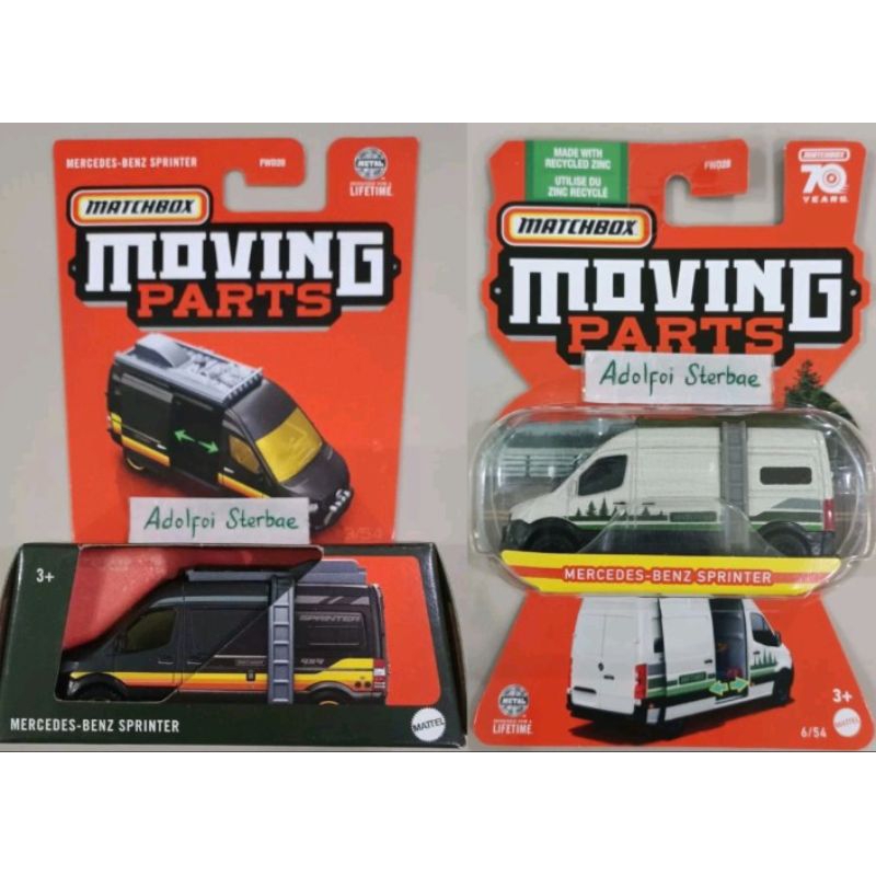 Jual matchbox mercedes benz sprinter moving parts open door sliding 70 ...