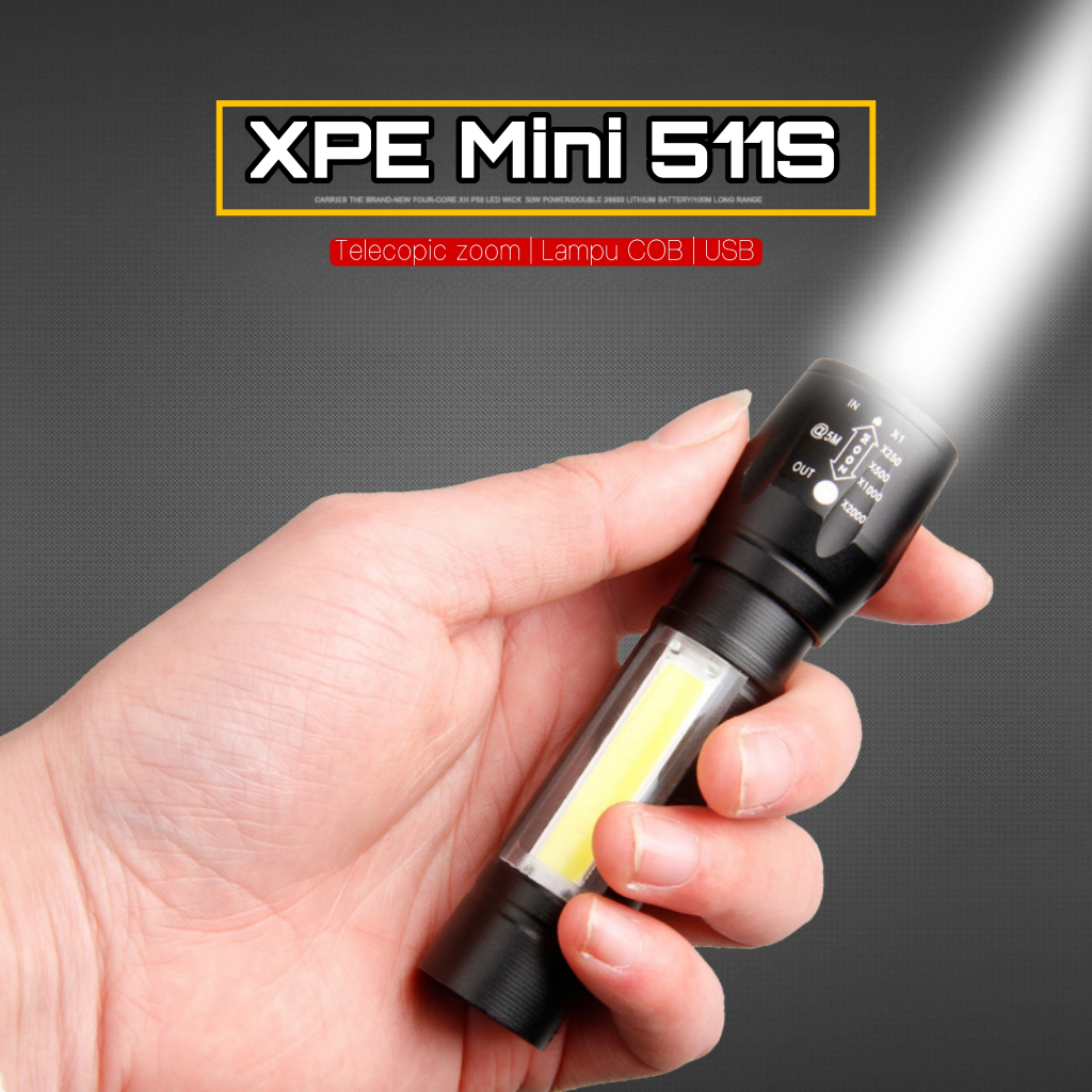Jual Senter Swat Mini Zoom - Senter Police LED U3 - Senter Swat T6 Mini ...