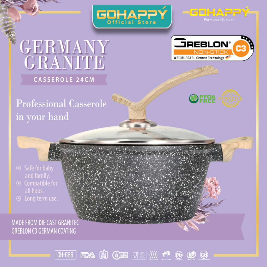 Jual Mayba - Panci Casserole 24Cm / Dutch Oven Germany Granite Greblon ...