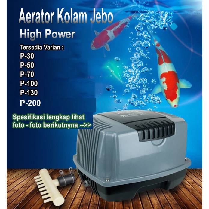 Jual Jebo P100 Aerator Kolam Ikan Pompa Udara Pompa Oksigen Kolam Koi ...