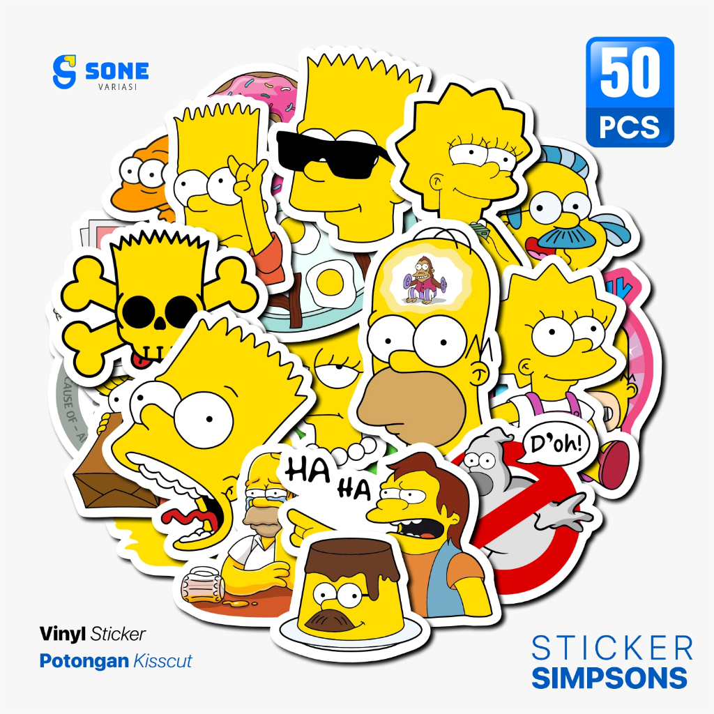 Jual Stiker The Simpson / Vinyl Waterproof Anti Air / Sticker Aesthetic ...