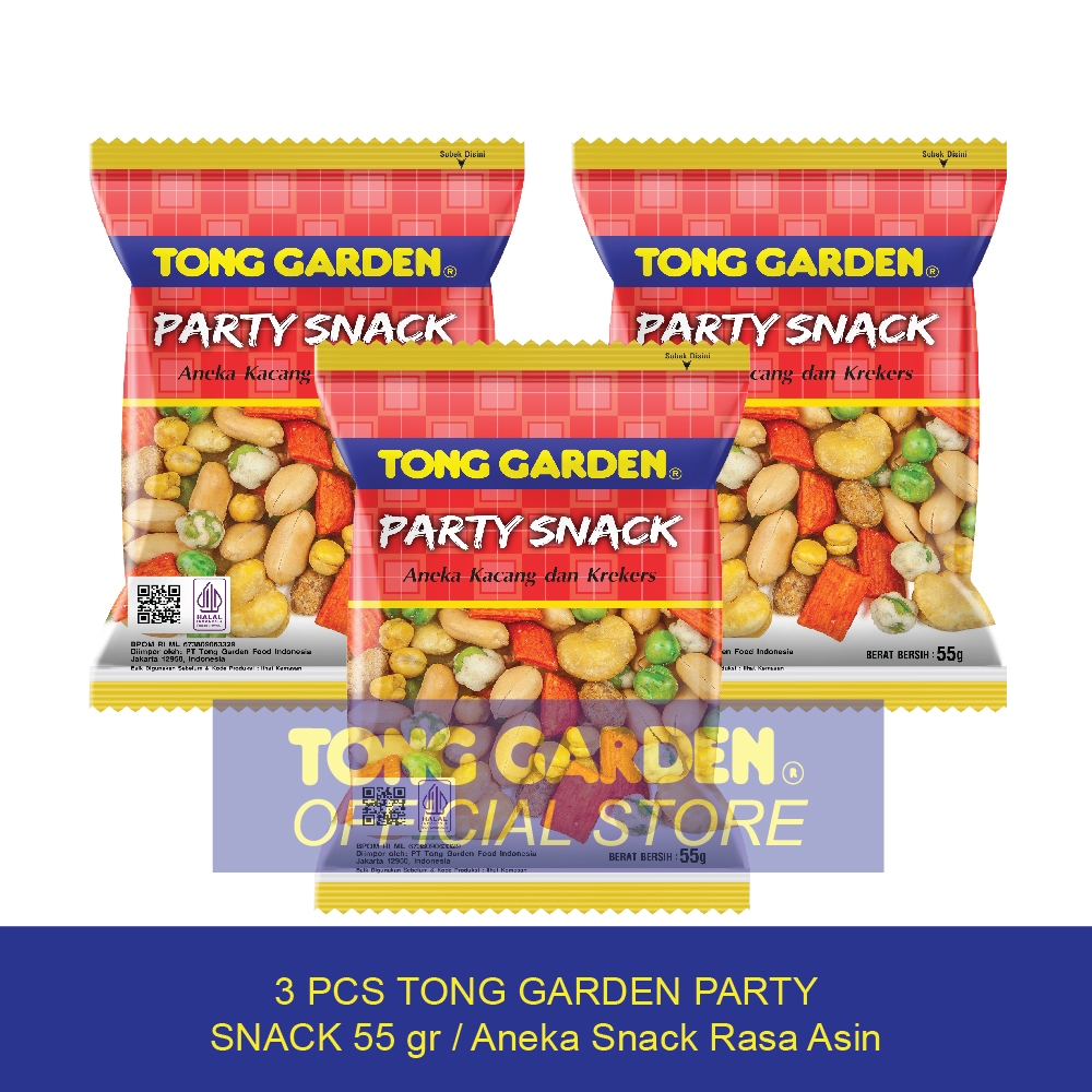 Jual 3 PCS - Tong Garden Party Snack 55 gr | Shopee Indonesia
