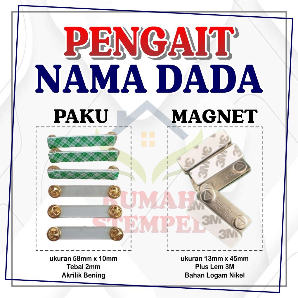 Jual PAKU / MAGNET / Paku Tusuk Nama dada / Magnet nama dada / Pengait ...