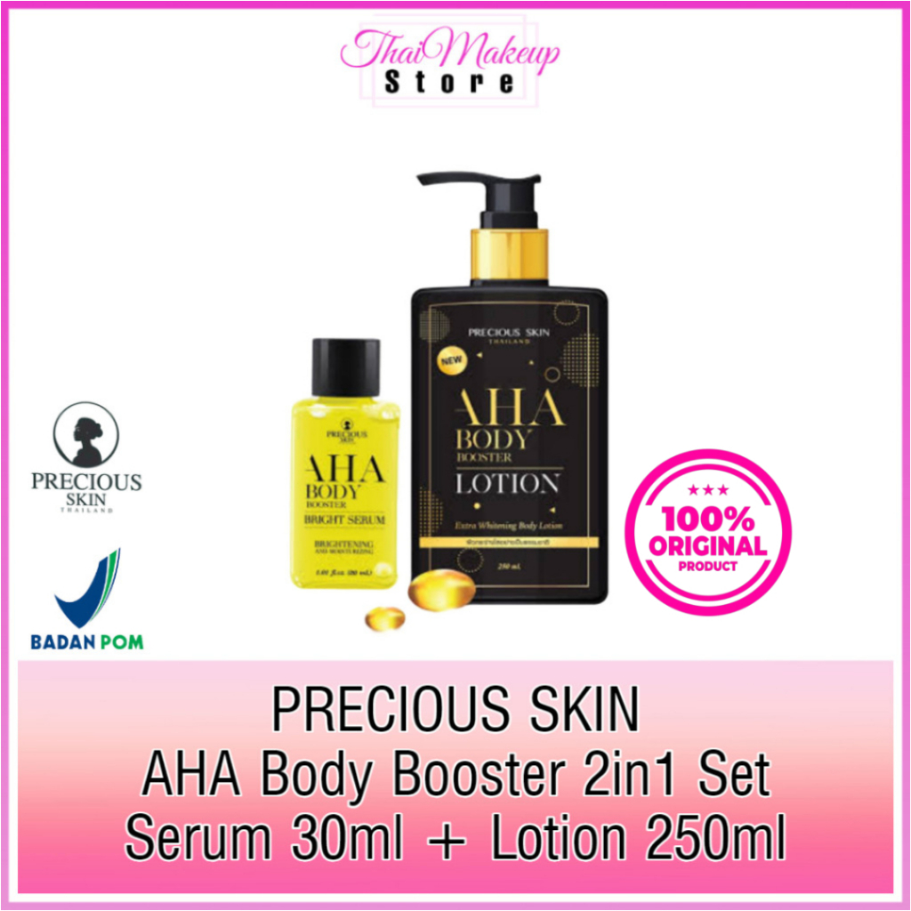 Jual Precious Skin Thailand AHA 2 in 1 Body Booster Whitening Serum dan ...