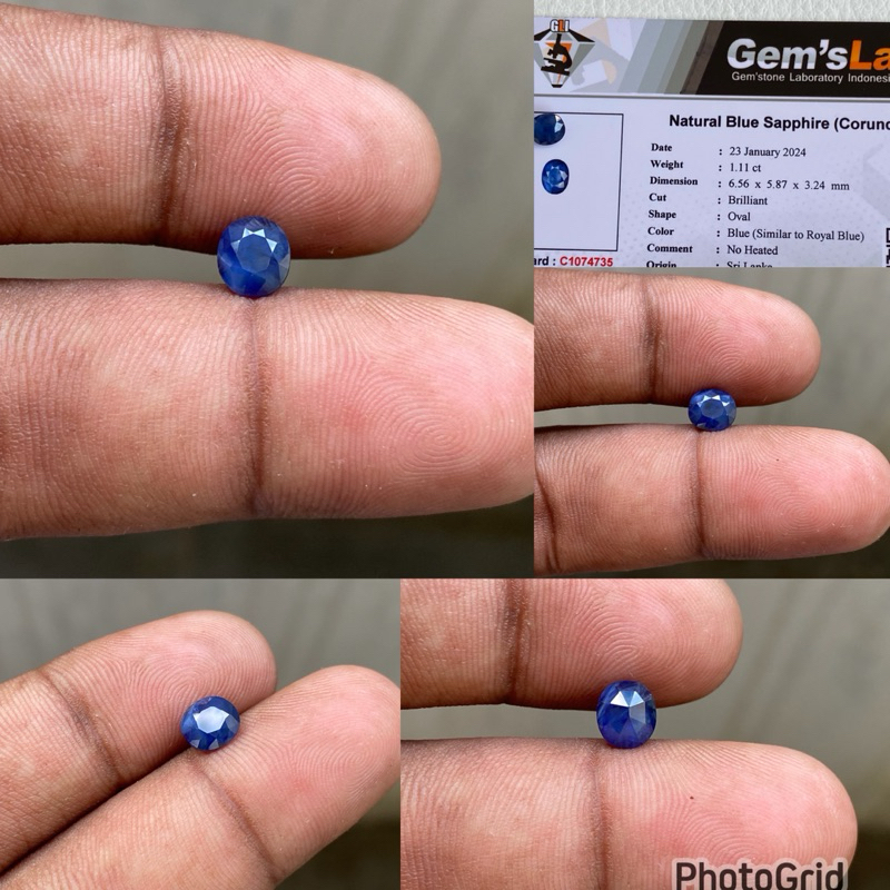 Jual Natural Blue Sapphire Ceylon Srilanka Batu Blue Safir selon ...