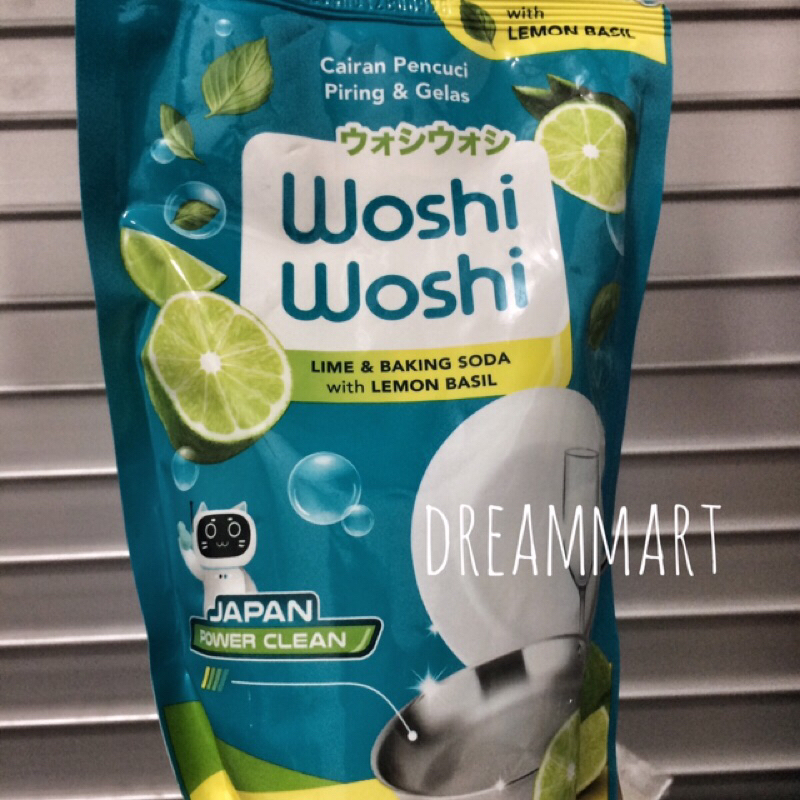 Jual woshi woshi sabun cuci piring 600 ml lime & baking with lemon ...