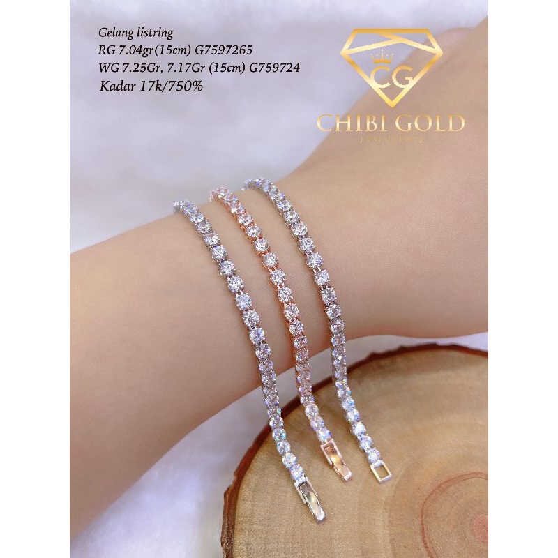 Jual CHIBI GOLD - Gelang listering emas 750 kadar 17k - chibigold ...