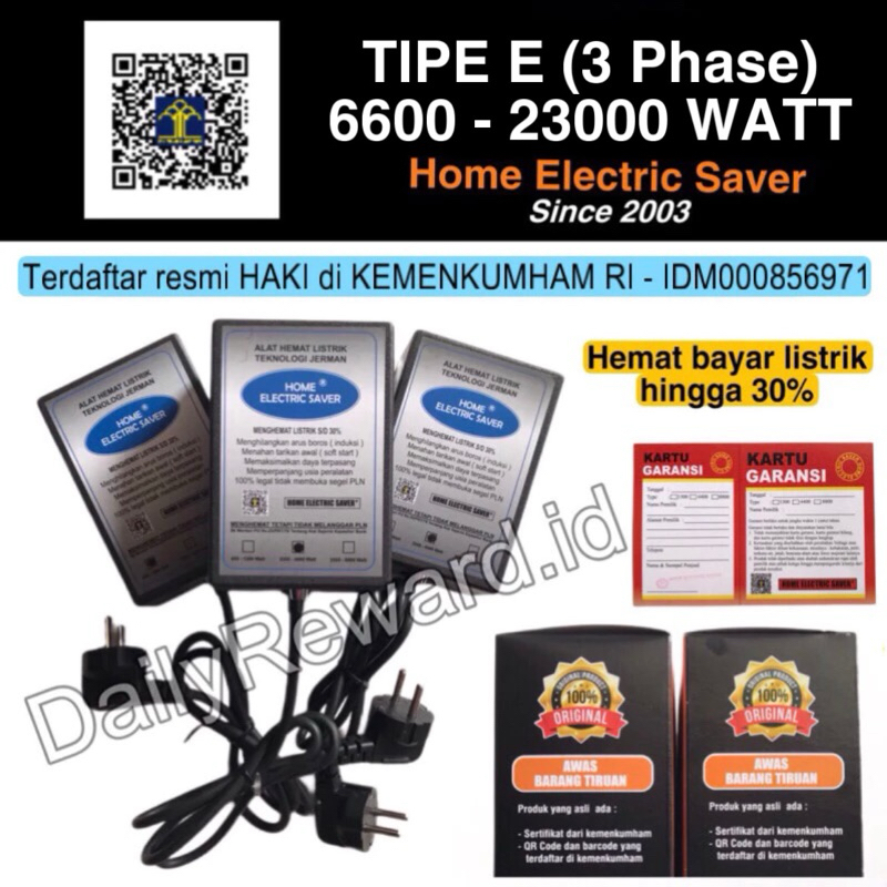 Jual Penghemat Listrik-Home Electric Saver Original 3 Phase TIPE E ...