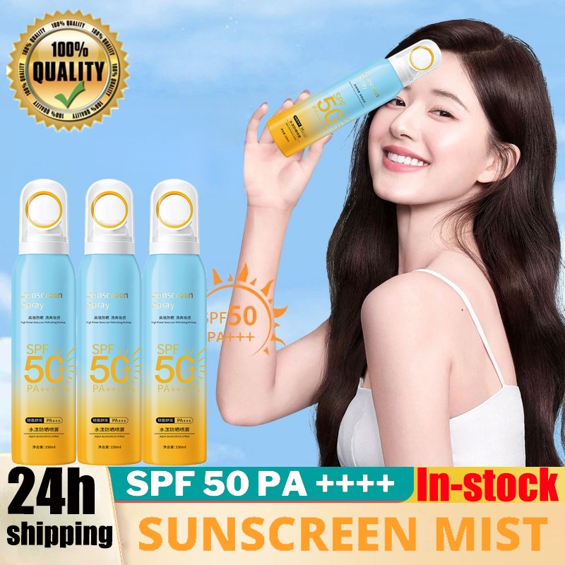 Jual Sunscreen Spray Tabir surya 150ml Sunblock wajah dan badan pemutih ...