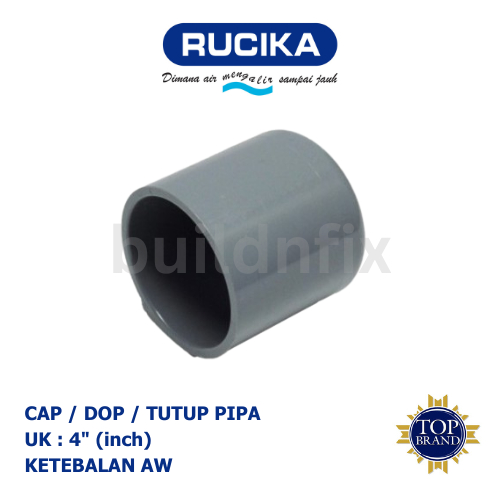 Jual RUCIKA CAP / DOP / TUTUP PIPA PVC 4" AW (TEBAL) | Shopee Indonesia