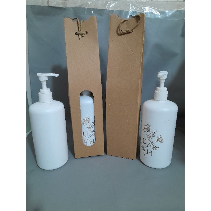 Jual Souvenir BOTOL PUMP SABUN / SAMPO 500ML WARNA PUTIH CUSTOM SABLON ...