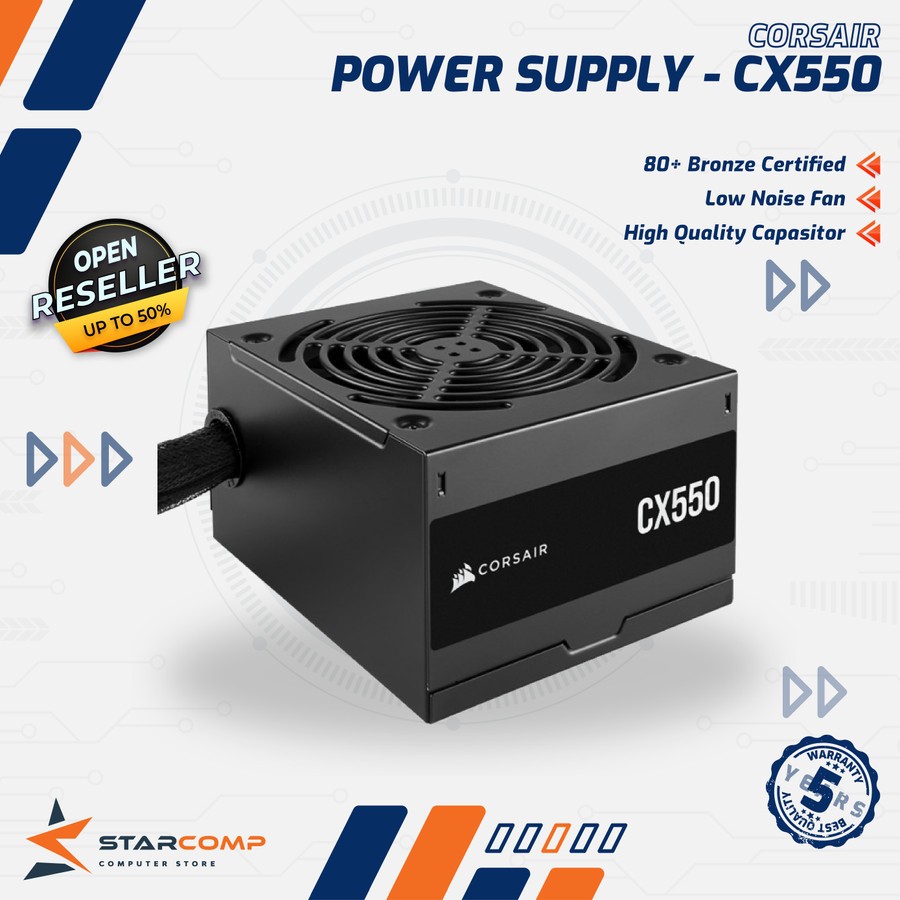 Jual Corsair CX Series CX550 550 Watt 80 PLUS Bronze ATX Power Supply | Shopee Indonesia
