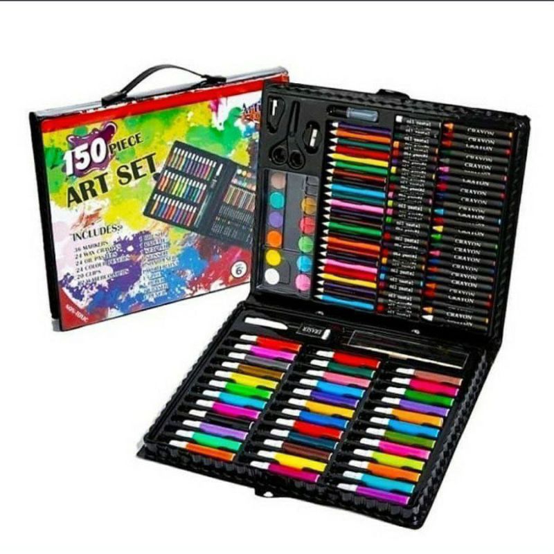 Jual crayon warna set koper 150 | Shopee Indonesia