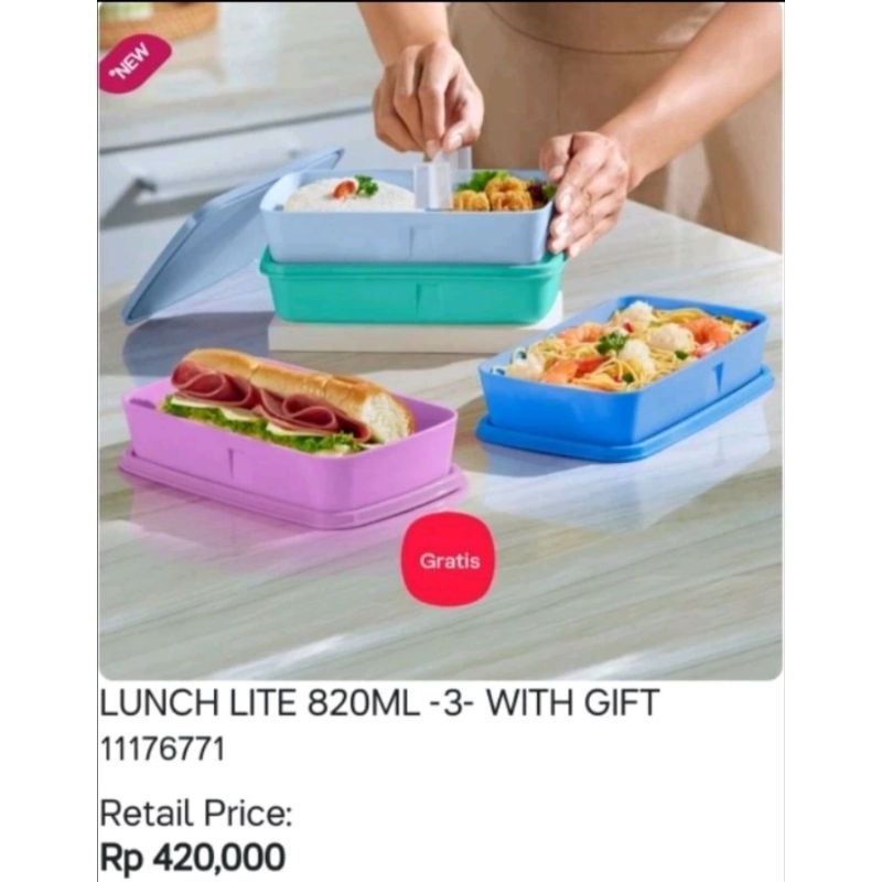 Jual devided lunch box 820ml | Shopee Indonesia