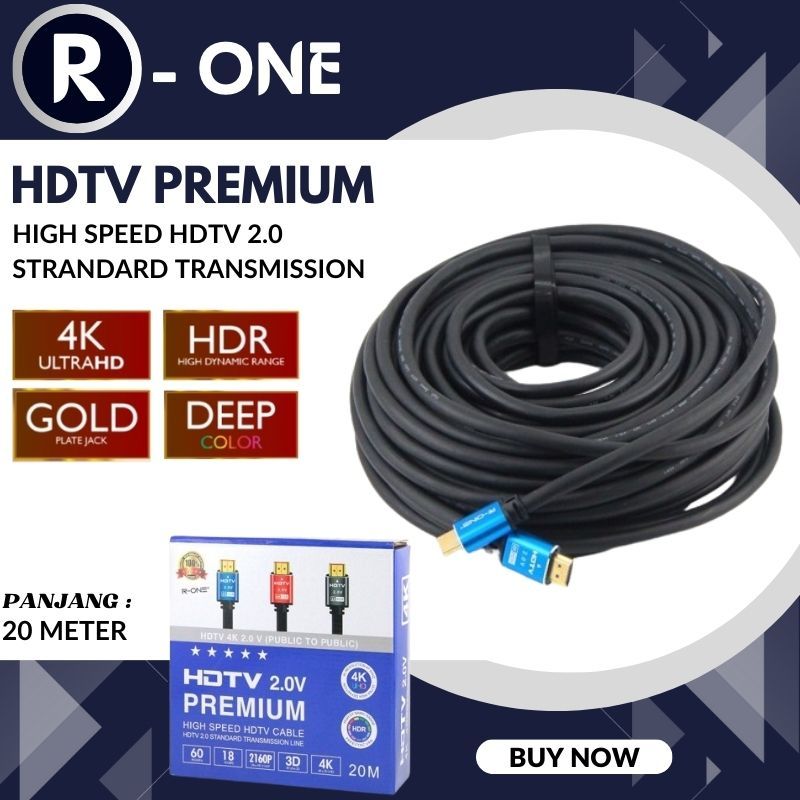 Jual Kabel HDMi to HDMI 4K 20 Meter High Speed HDTV Cable 20M DEEP ...