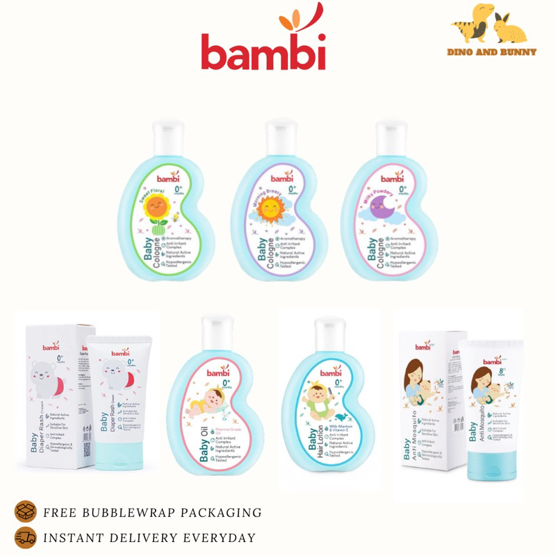 Jual BAMBI ALL VARIANT COLOGNE - HAIR LOTION - ANTI NYAMUK - DIAPER ...