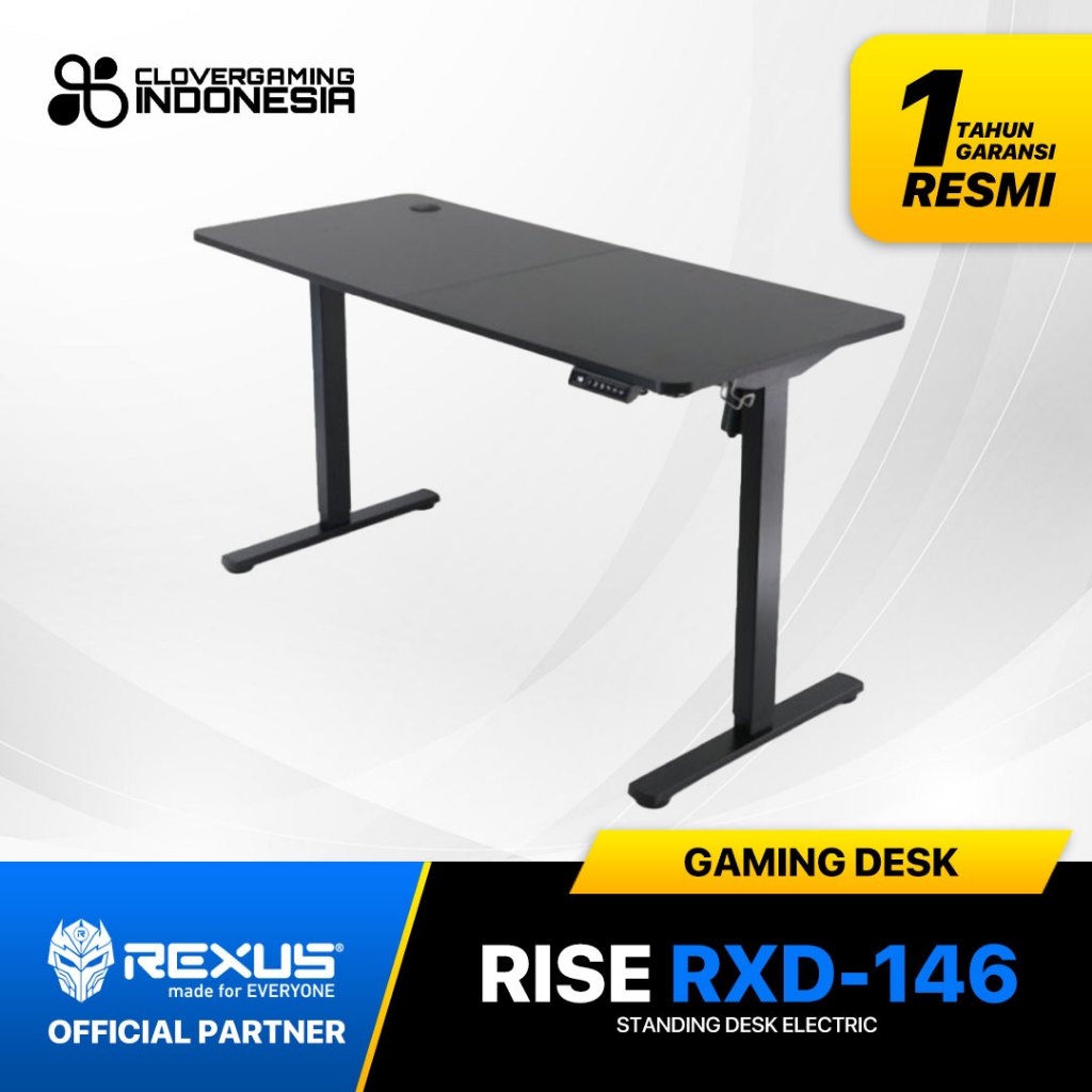 Jual Rexus Rise RXD146 / RXD-146 Gaming Desk Electric Meja Gaming ...