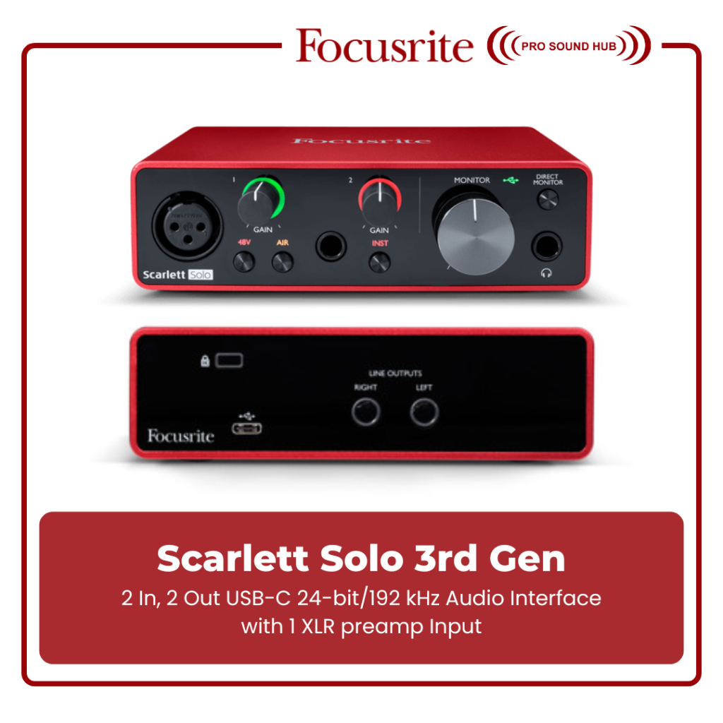 Jual Focusrite Scarlett Solo 3rd Gen USB 2.0 Audio Interface 2 Channel ...