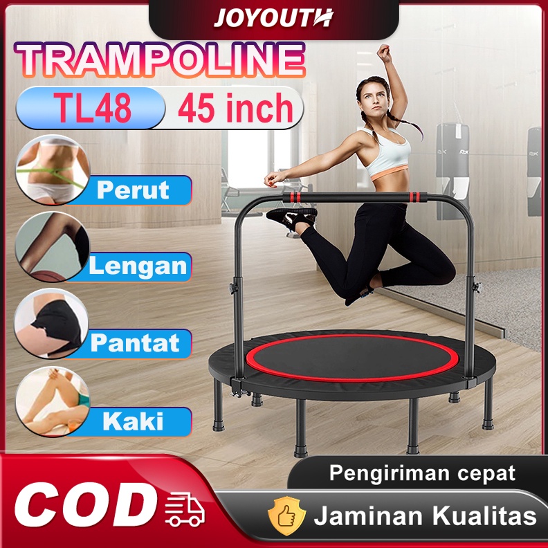 Jual KODE T38B JOY Trampoline Dewasa Alat Olahraga Lompat Alat Olahraga Fitness TL48M Handle ...