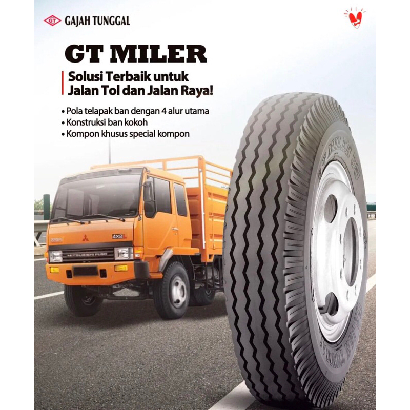 Jual ban truck 10.00 r20 GT Miler RFD Ban Truk 1000 20 Gajah Tunggal 10.00-20 16ply Ban Nylon ...