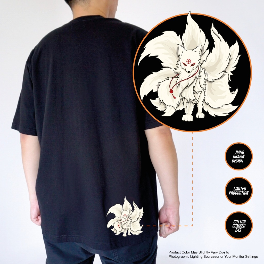 Jual Riyoka - T-shirt Oversize Kitsune 3.0 Cotton Combed 24s Limited ...