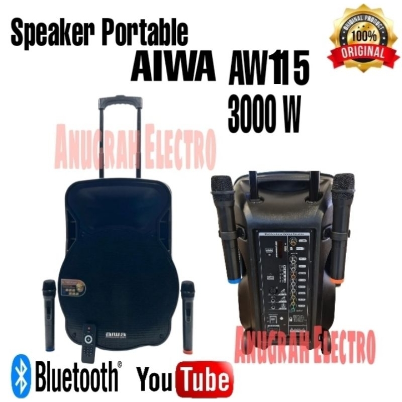 Jual SPEAKER PORTABLE AKTIP AIWA AW-115/15 INCH USB BLUETOTH SD ...