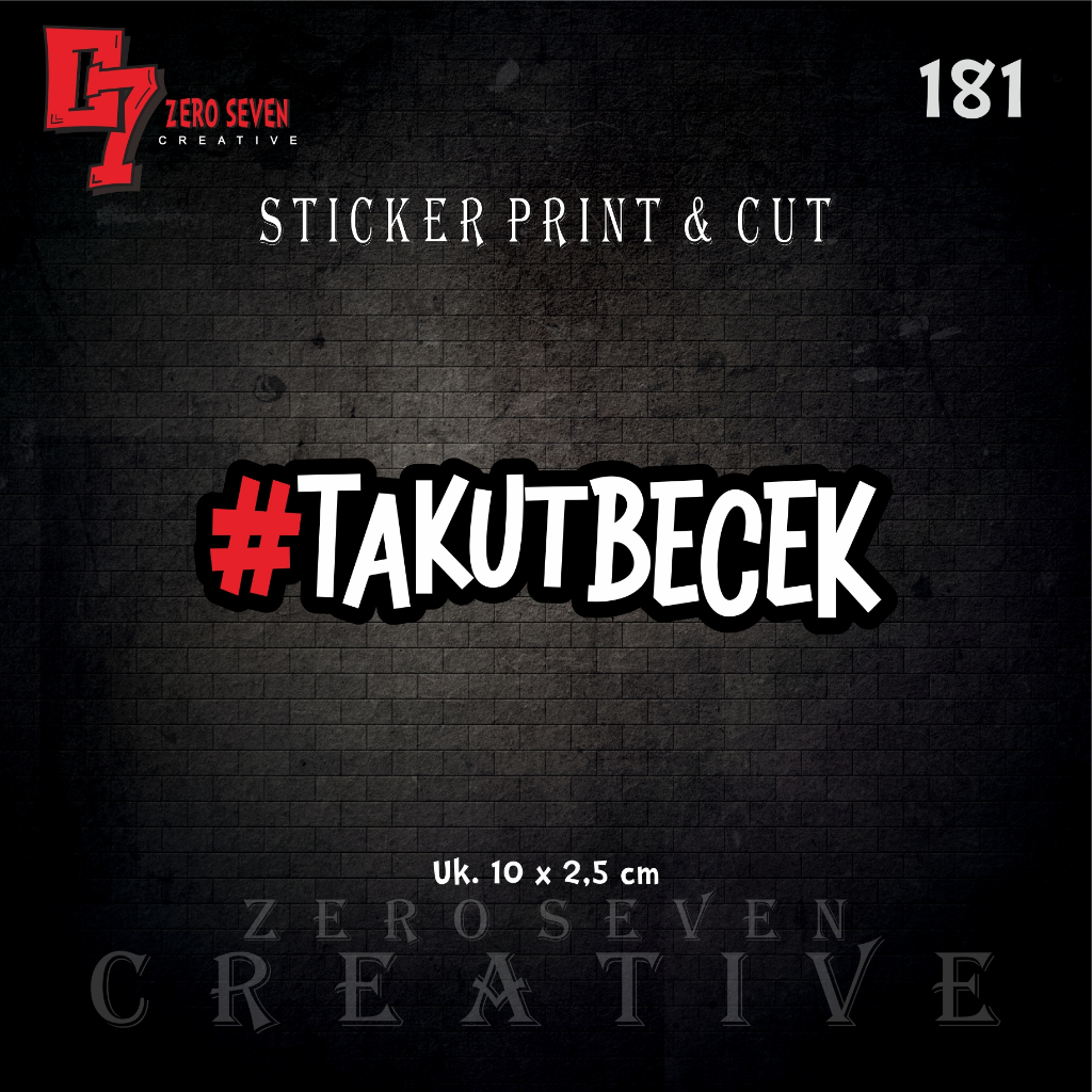 Jual STIKER TAKUT BECEK / STIKER LUCU / RACING / STIKER MOTOR ...