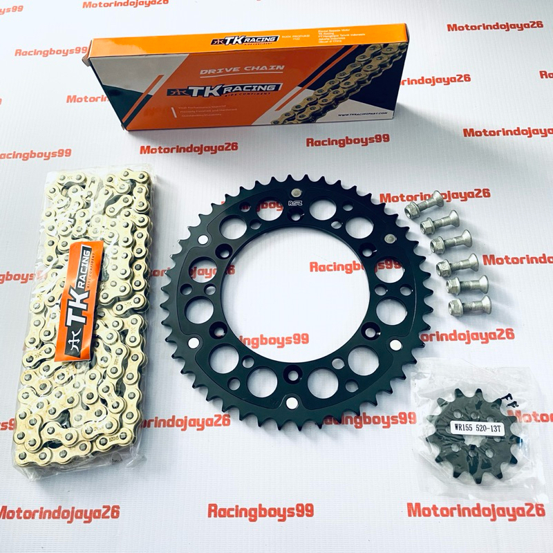 Jual GEAR SET WR 155 ROZ 520 BLACK RANTAI GOLD TK RACING ORIGINAL ...