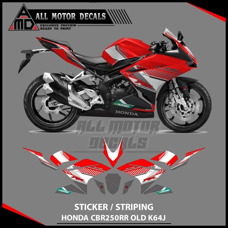 Jual Sticker Decal Honda Cbr 250 RR Old Grafis Custom / Striping ...