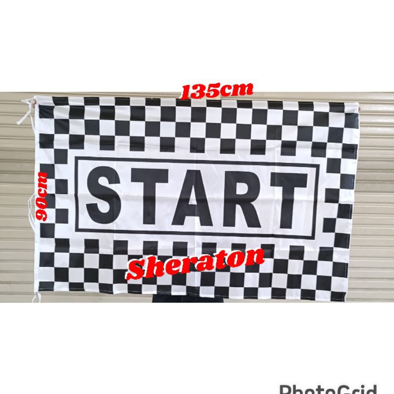 Jual bendera catur bendera start ukuran 90cm x 135cm | Shopee Indonesia