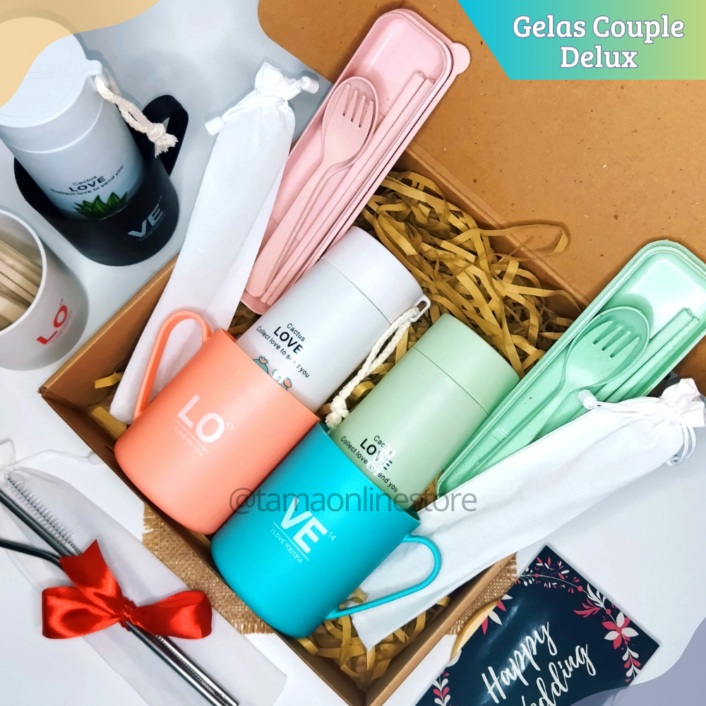 Jual Hampers Gelas Couple | Hampers Gelas LOVE | Hampers Wedding ...