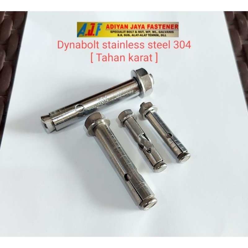 Jual DYNABOLT / ANCHOR BOLT 8X100 SS 304 | Shopee Indonesia