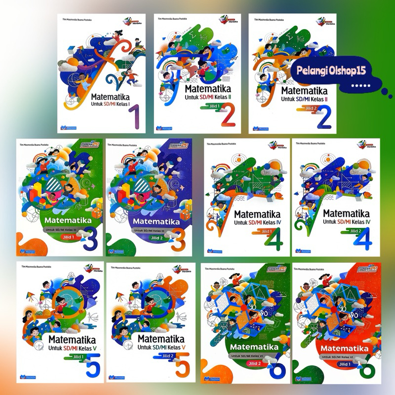 Jual BUKU MATEMATIKA VOLUME 1 2 SD/MI KELAS 1 2 3 4 5 6 KURIKULUM MERDEKA MASMEDIA | Shopee ...