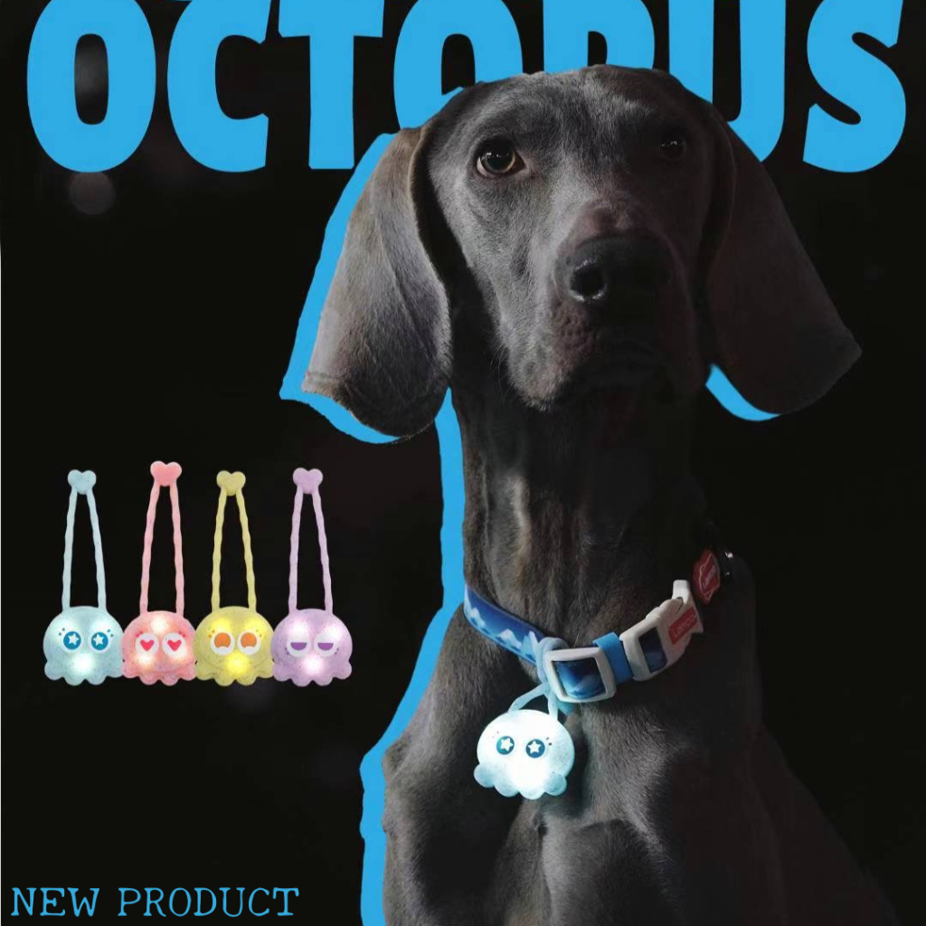 Jual Octopus Glitter LED light | Laroo (Dog collar/ safety light ...