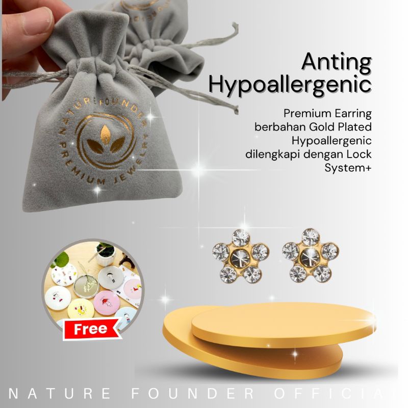 Jual Anting Rose Gold Series/ Anting Bayi Hypoallergenic/ Anting Bayi ...