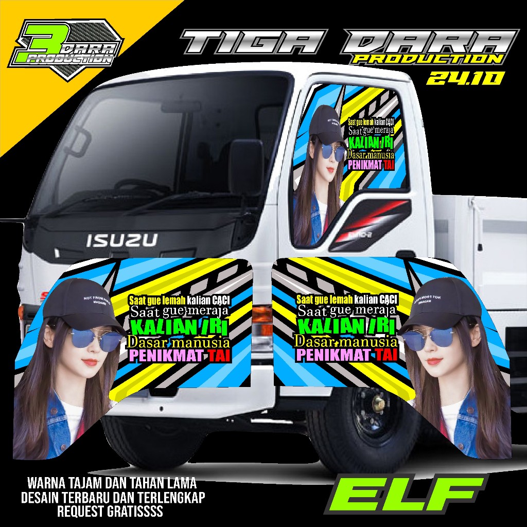 Jual One Way Truk Elf, Stiker Kaca Samping Truk Elf, Stiker One Way ...