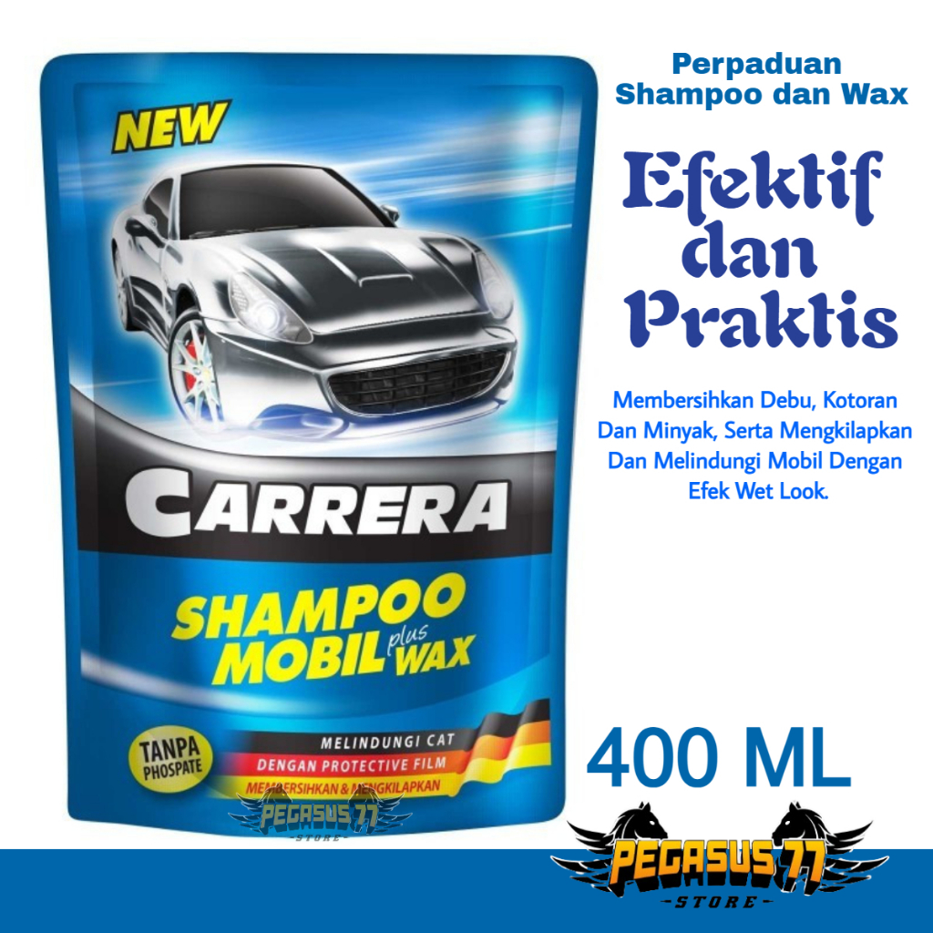 Jual Carrera Shampoo Mobil Plus Wax | Shampoo Mobil Plus Wax Refill ...