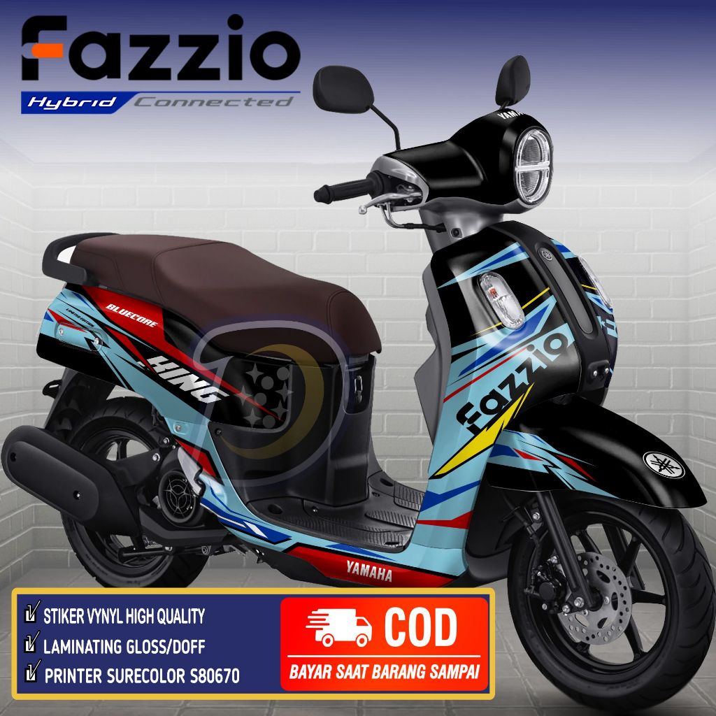 Jual Stiker Motor Fazzio Striping Fazzio Decal Yamaha Fazzio GRFS | Shopee Indonesia