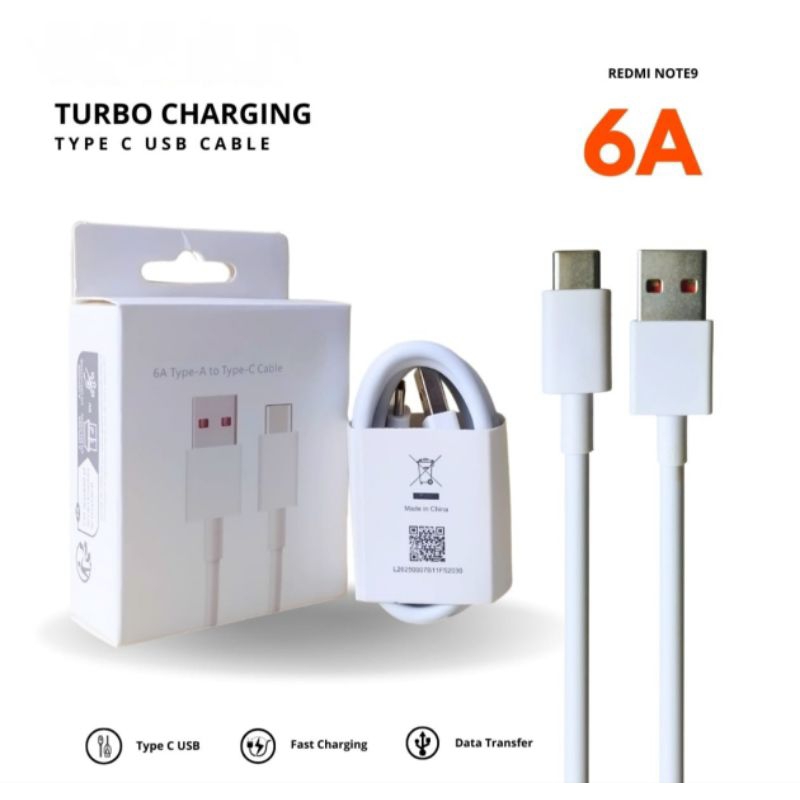 Jual KABEL DATA TYPE C TURBO CHARGE FOR REDMI NOTE 9 PRO / REDMI NOTE ...
