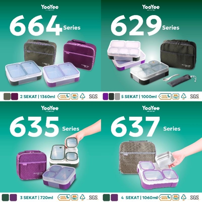 Jual Yooyee 629 637 635 Kotak Makan / Box Makanan Stainless Steel 3 / 4 ...