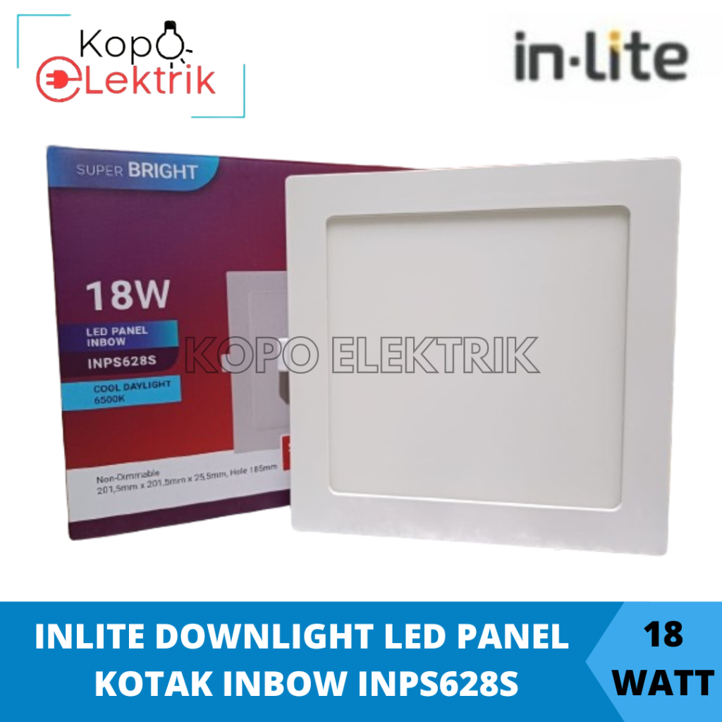Jual (BERGARANSI 1 TAHUN) INLITE Downlight Led Panel 18 Watt KOTAK ...