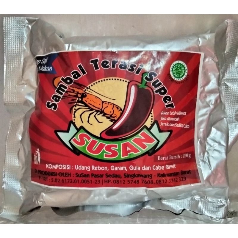 Jual Terasi Panggang Siap Saji / Sambal Terasi Super SUSAN / Belacan ...