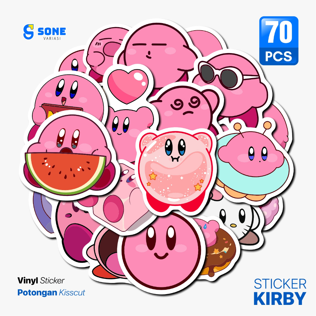 Jual Sticker Pack Kirby Paper Vinyl Waterproof untuk Stiker Buku ...