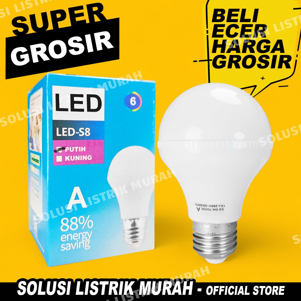 Jual Lampu LED Bulb 9W 9 Watt Putih & Kuning / Warm White | Shopee ...