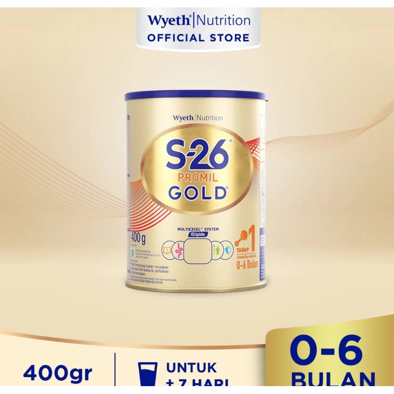 Jual S26 S-26 Promil GOLD Tahap 1 Tahap Susu Formula Usia 0-6 6-12 Bulan, Kaleng 400 gr | Shopee ...